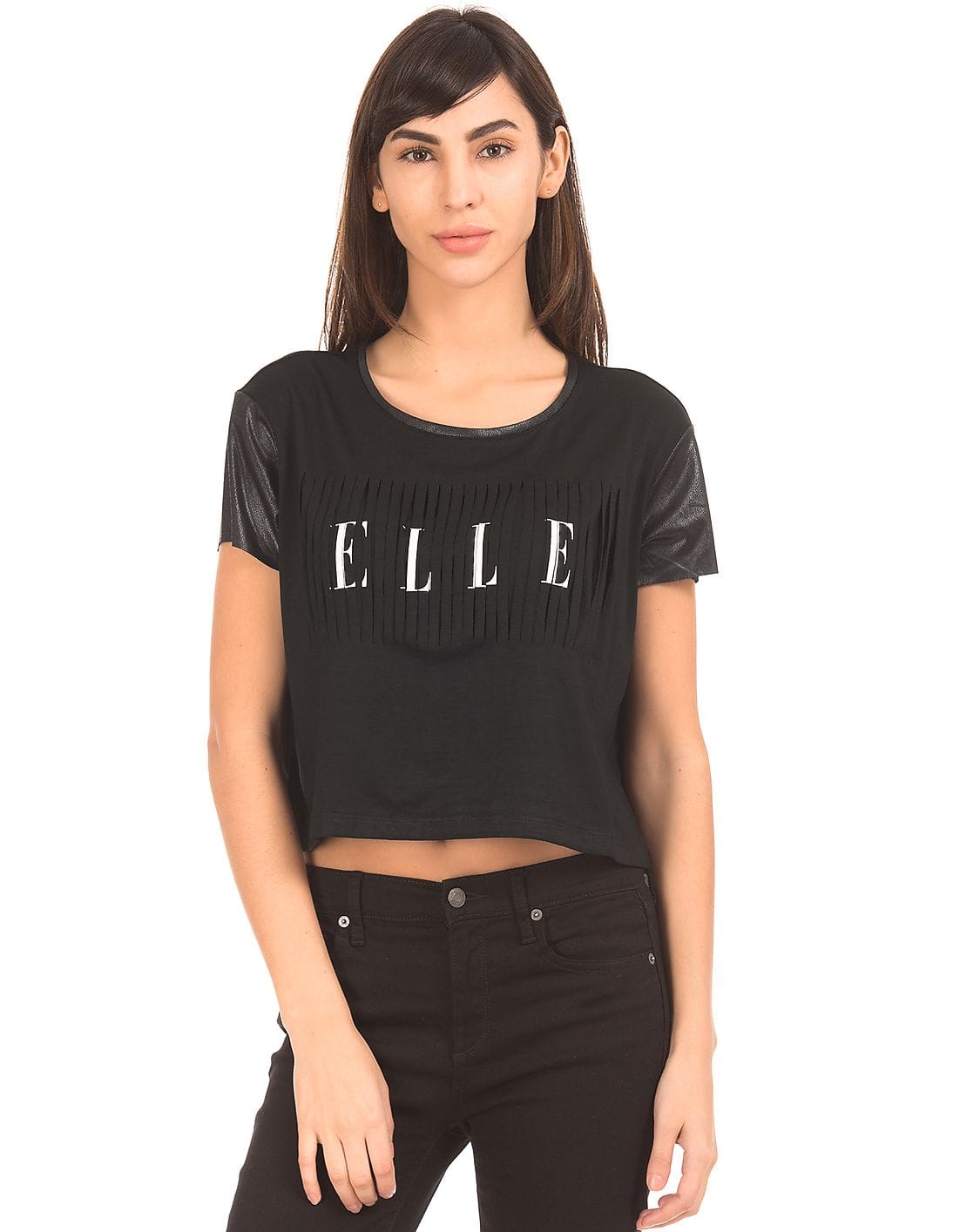 Buy Elle Women Brand Print Crop Top - NNNOW.com