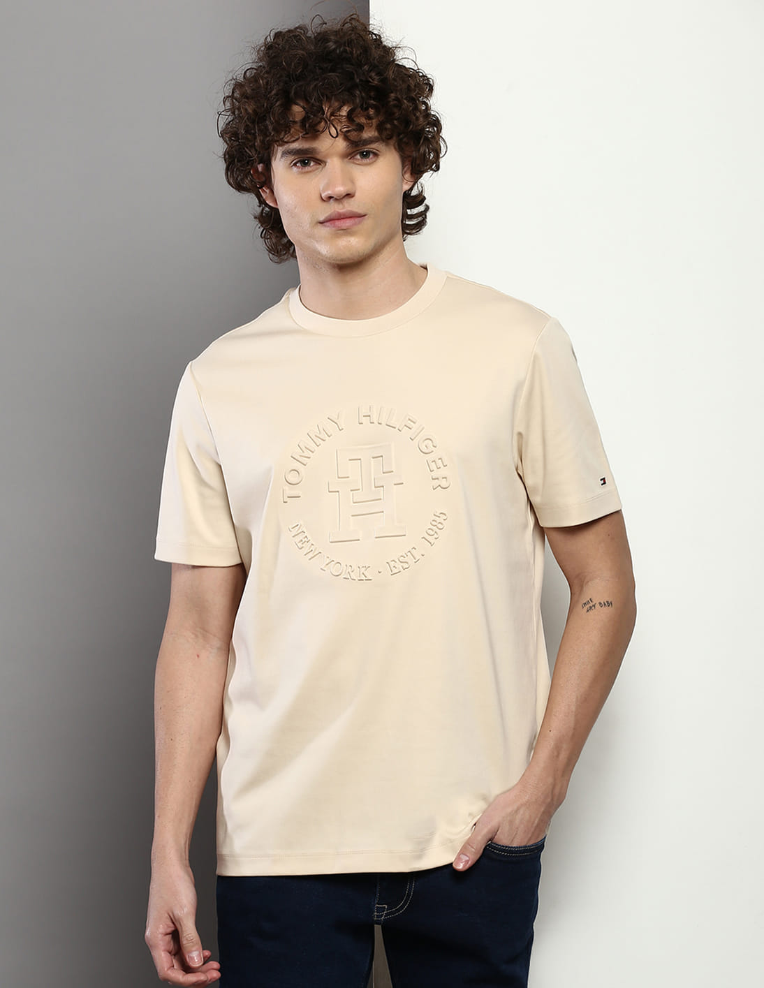 Buy Tommy Hilfiger Interlock Embossed T-Shirt - NNNOW.com